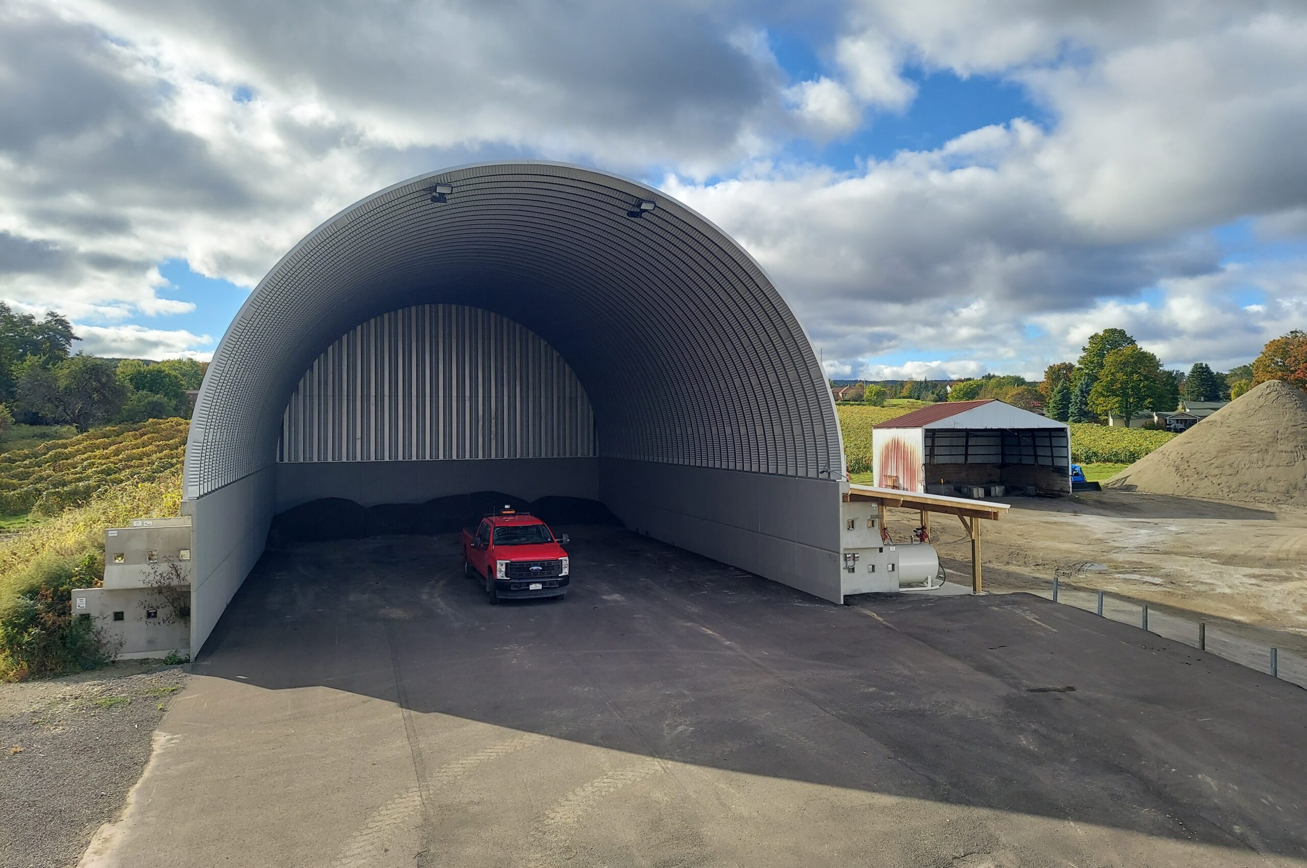 Upgrade in Pomfret Town workers complete salt barn construction | News ...